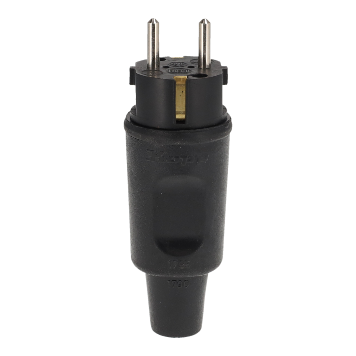 Stekker rubber 230V-16A zwart - Laskar Las- en Snijtechniek BV